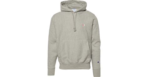 Champion Reverse Weave C Logo Hoodie Unisex Oxford Grey Compare