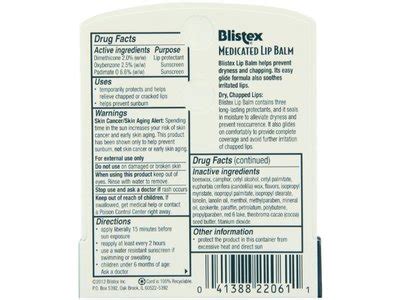 Blistex Medicated Lip Balm Spf 15 Ingredients And Reviews