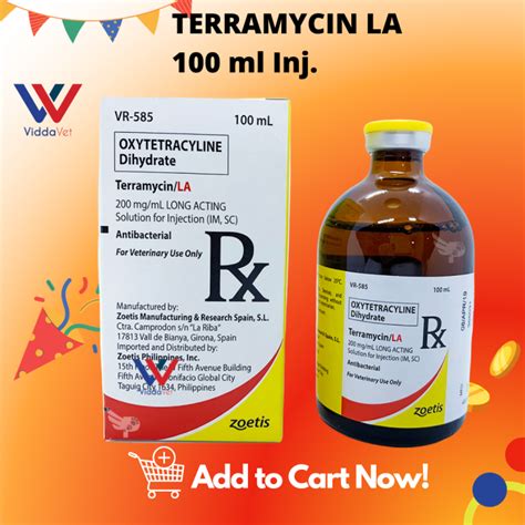 Terramycin La 100ml 1bottle Terramycin For Livestock Injectable Solution 100ml Terramycin La