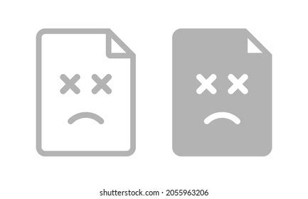 Damaged Document Error Corrupted File Illustration Stock Vector Royalty Free