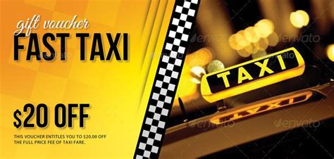 4 Taxi Cab Flyer Voucher Banner Card Bundle
