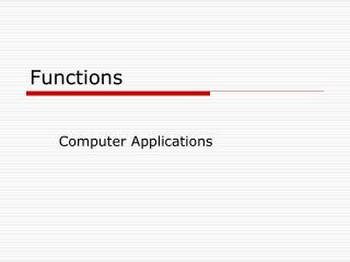 PPT Functions PowerPoint Presentation Free Download ID
