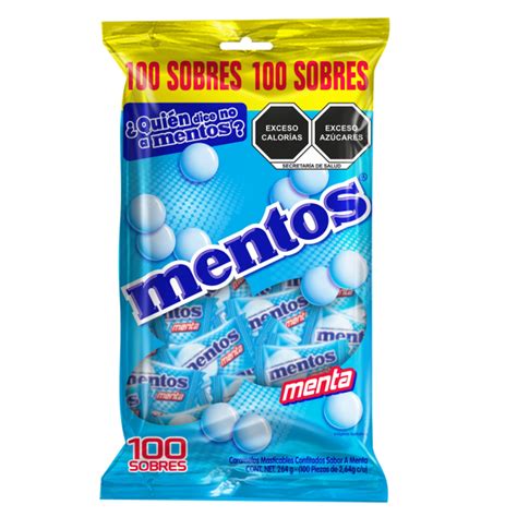 Bolsa Mentos Menta Monopieza 100 Unidades Mentos Mexico