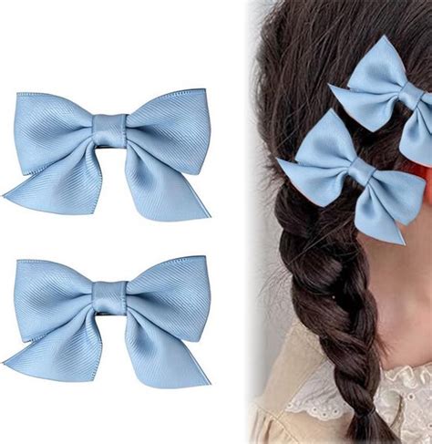 Blauwe Haarstrikken Clip Voor Dames En Meisjes Elegante Haaraccessoire Bol