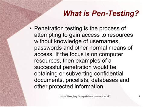 Pen Test Methodology Odp Information And Network Security Computing
