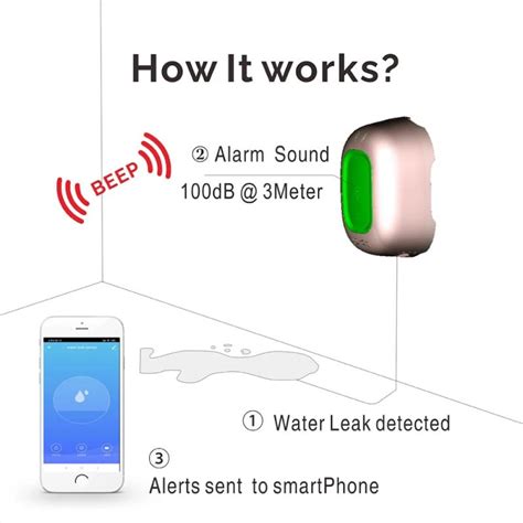 100dB Beep Alarm Smart WiFi Water Leak Sensor Floo Grandado