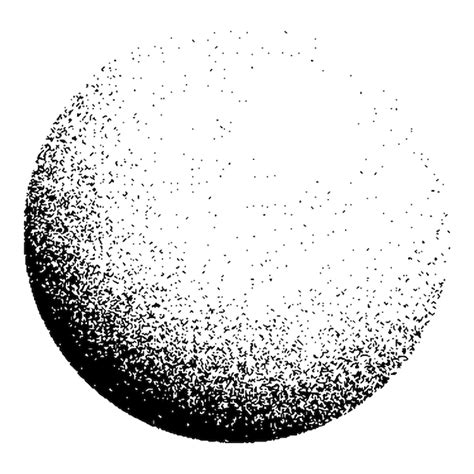 Premium Vector Dotwork Noise Gradient Circle Sand Grain Effect Black
