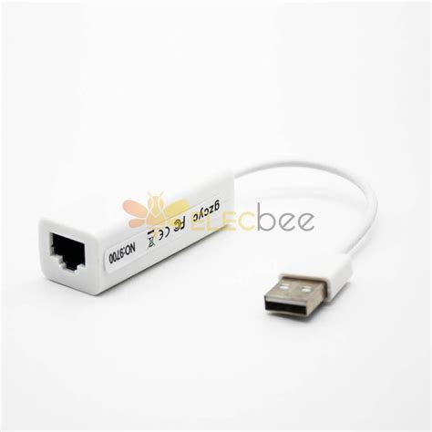 Connector Pinout Male To RJ Female Straight White Ethernet Adapter