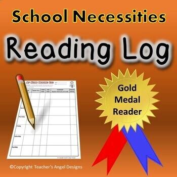 Daily Reading Log By Teacher S Angel Designs TPT