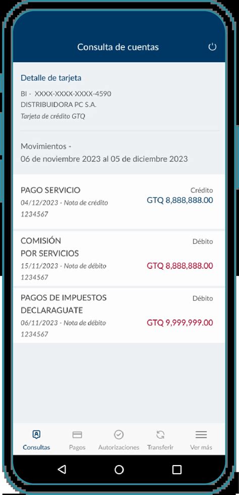 Consulta De Saldo E Historial En Tarjetas De Crédito Y Préstamos