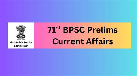 71st Bpsc Prelims Current Affairs Fusion Ias