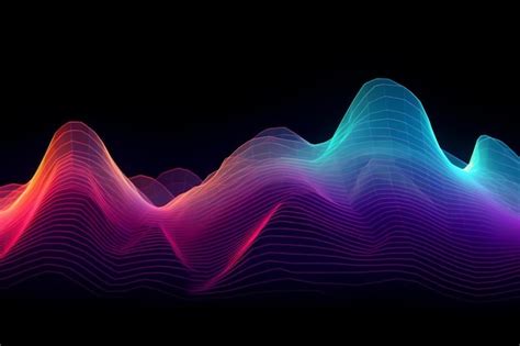 Abstract Gradient Waveforms Cool Wallpaper Fantasy Beautiful View