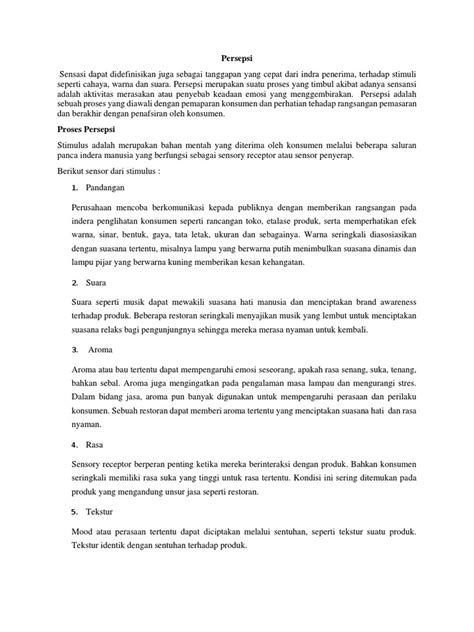 Persepsi Perilaku Konsumen Pdf