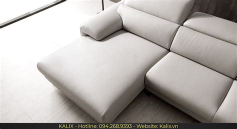 Foreval Sofa Góc Da 3 Chỗ Tựa Gật Gù Kalix