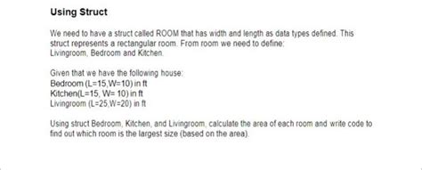 Solved Using Struct We Need To Have A Struct Called Room