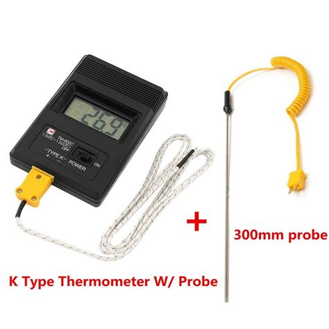 TM C LCD Type K Digital Thermometer With Probe PC Mm Thermocouple Probe Likeweier