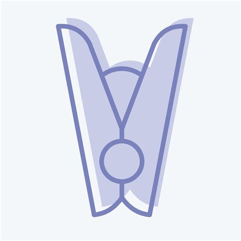 Icône Pince à Linge Lié Au Symbole De Lessive Style Bicolore Conception Simple Modifiable