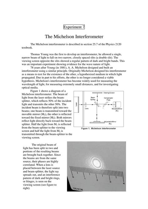 SOLUTION Interferometer Lab Studypool