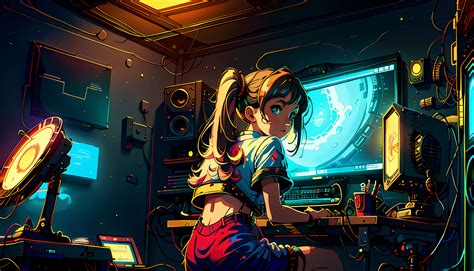 Anime Girl Hacker Hd Cute Digital Art Wallpaper Hd Artist 4k Wallpapers Images And Background