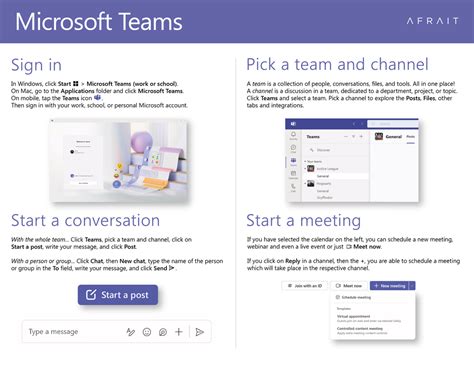 Microsoft Teams Quickstart Guide 2024 English — Afrait