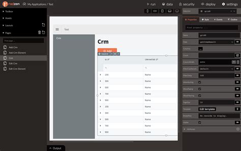 hierarchy grid unable to select tables blazor server radzen