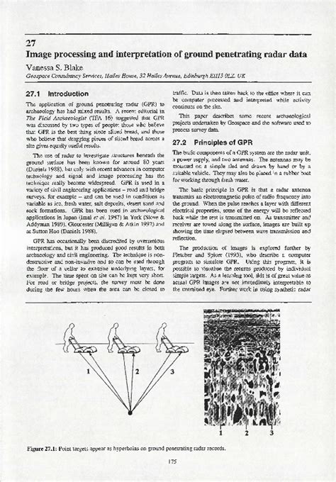 Pdf 27 Image Processing And Interpretation Of Ground Penetrating Radar Data