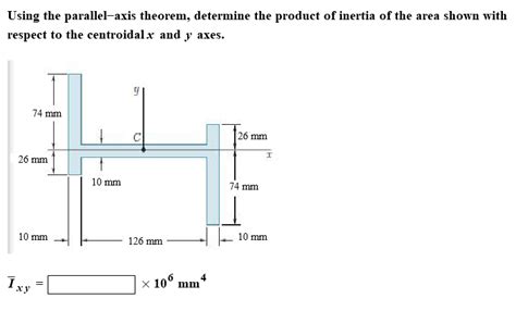 solved using the parallel axis theorem determine the