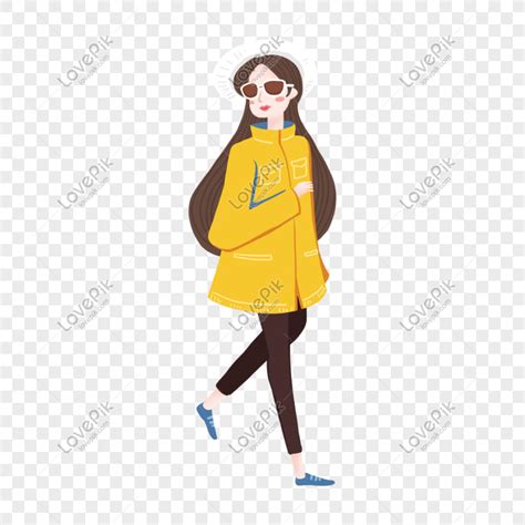 노란 옷을 입은 소녀 Png 일러스트 무료 다운로드 Lovepik