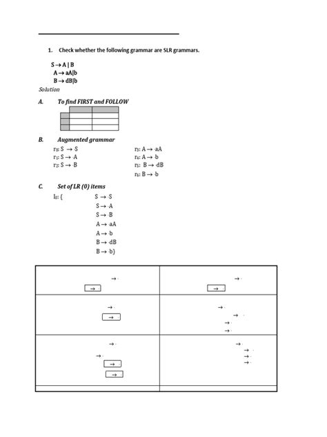 Slr And Lr 1 Grammar Analysis Pdf Grammar Syntax Logic