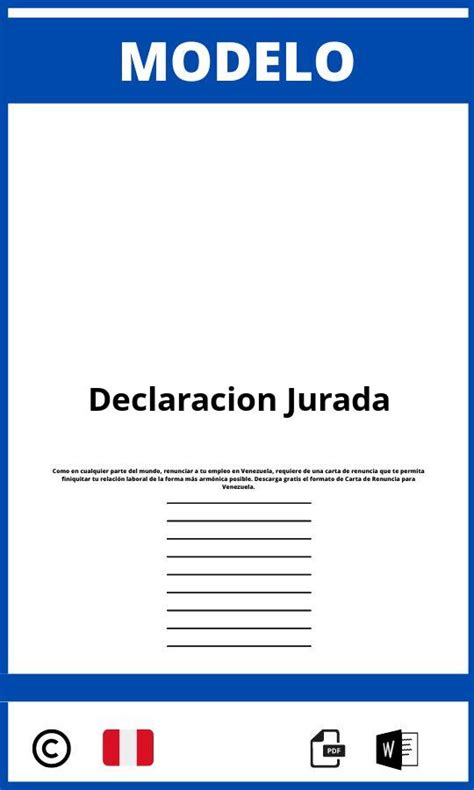 Nota Modelo Declaracion Jurada De Uso De Contenidos Y Medidas Porn My