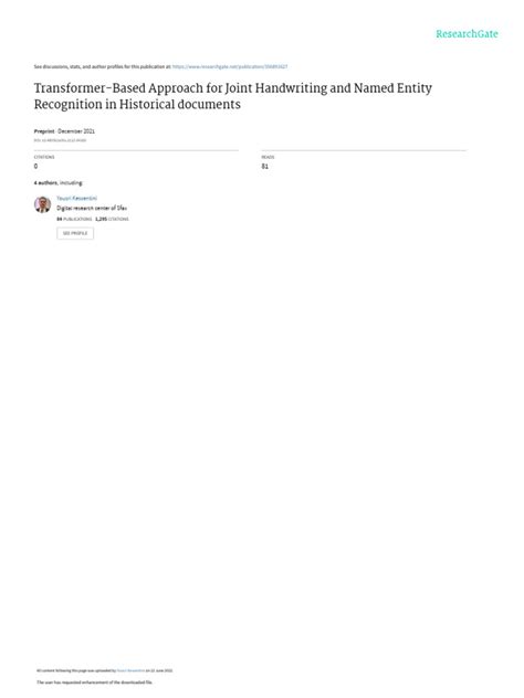 Transformer Based Approach For Joint Handwriting A Pdf Applied Mathematics Information Science