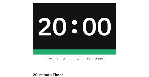 20 Minute Timer