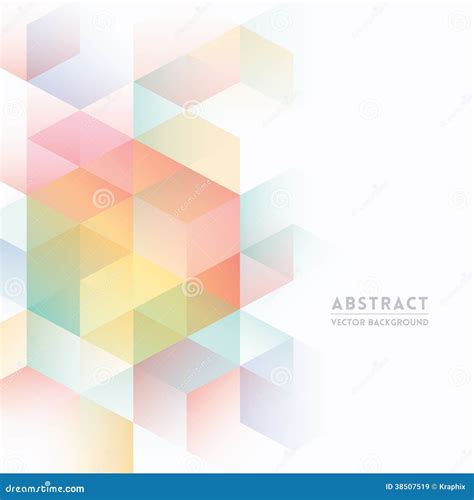 Abstract Isometric Shape Background Stock Vector Illustration Of Bright Decoration 38507519