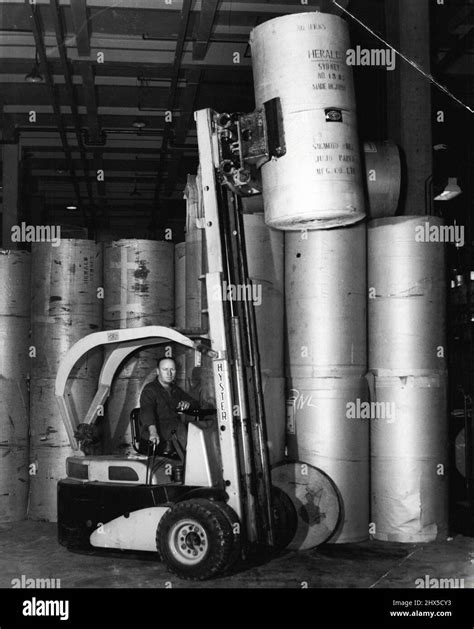 Stocking Paper New Building The Hyster Fork Lift In Action Stacking