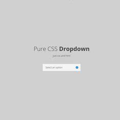 Pure CSS Dropdown Web Design Web Design Tips Css