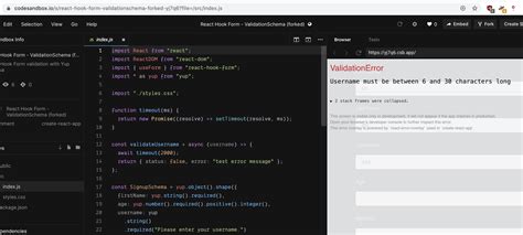 Yup Validationerror Is Leaking And Becomes Untracked Runtime Error