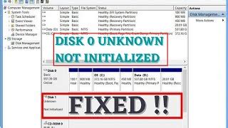 Disk Unknown Not Initialized Taiayes