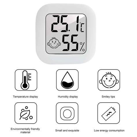 Mini Temperature Humidity Sensor Battery Powered Portable Temperature