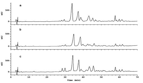 Hplc Chromatograms Of The Investigated Aescin Types λ210nm β Aescin