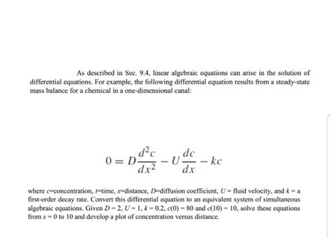 Solved As Described In Sec 94 Linear Algebraic Equations