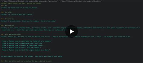 Python Geminiapi Aichatbot Geminiapi Python Python Gemini