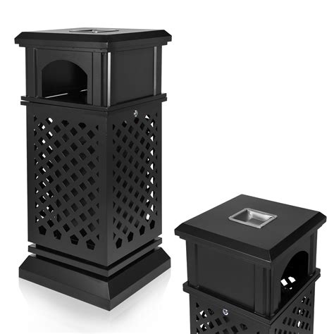 Outdoor Trash Can Vevor Cigarette Butt Receptacle Stainless Steel