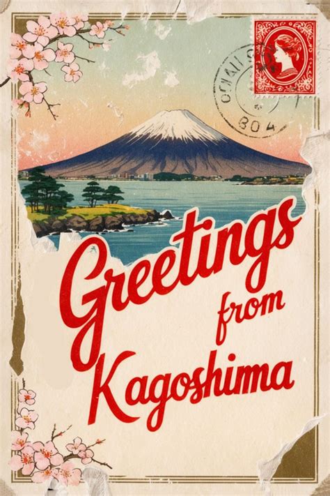 Kagoshima Japan Vintage Travel Postcard T Shirt In 2025 Vintage