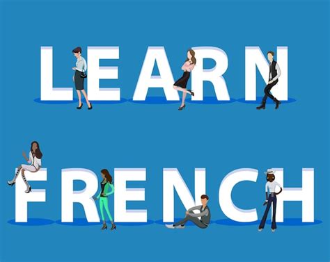 Premium Vector People On Learn French For Web Mobile App Presentations