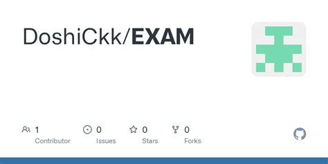 GitHub DoshiCkk EXAM