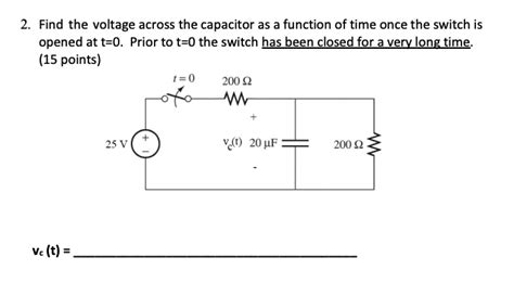 Solved 2 Find The Voltage Across The Capacitor As A