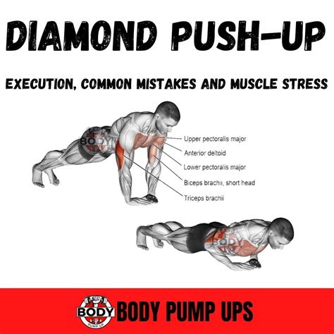 Diamond Push Up Push Up Workout Push Up At Home Workouts