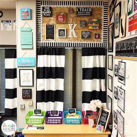 Black And White Striped Classroom Decor At Harvey Horton Blog