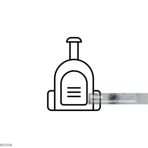 가방 아이콘 Ui 및 Ux 웹 사이트 또는 모바일 응용 프로그램에 대한 여름 아이콘의 간단한 얇은 라인 개요 벡터 가방에 대한