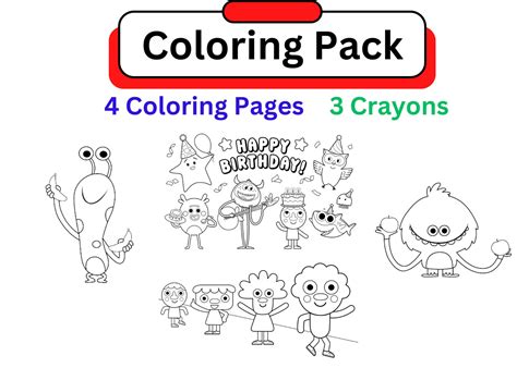 Super And Simple Song Coloring Page Pouch Kit Simple Favors Bag Filler